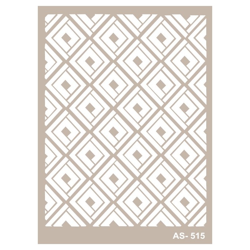 Plantilla Stencil Fondo Rombos 21x30 cm