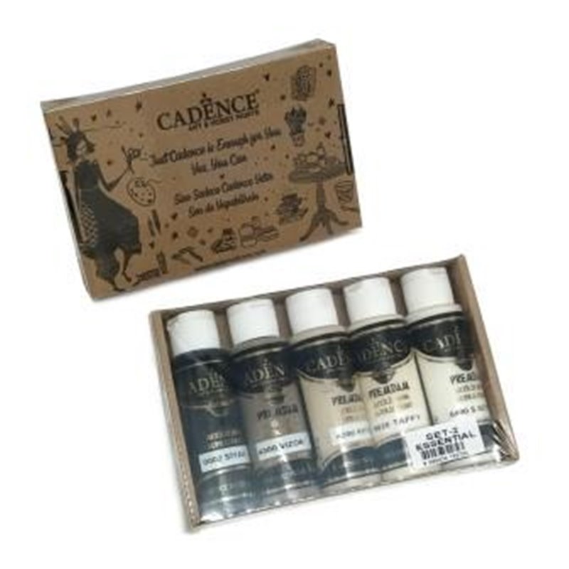 Set 5 Pinturas Acrílicas PREMIUM Cadence ESSENTIAL