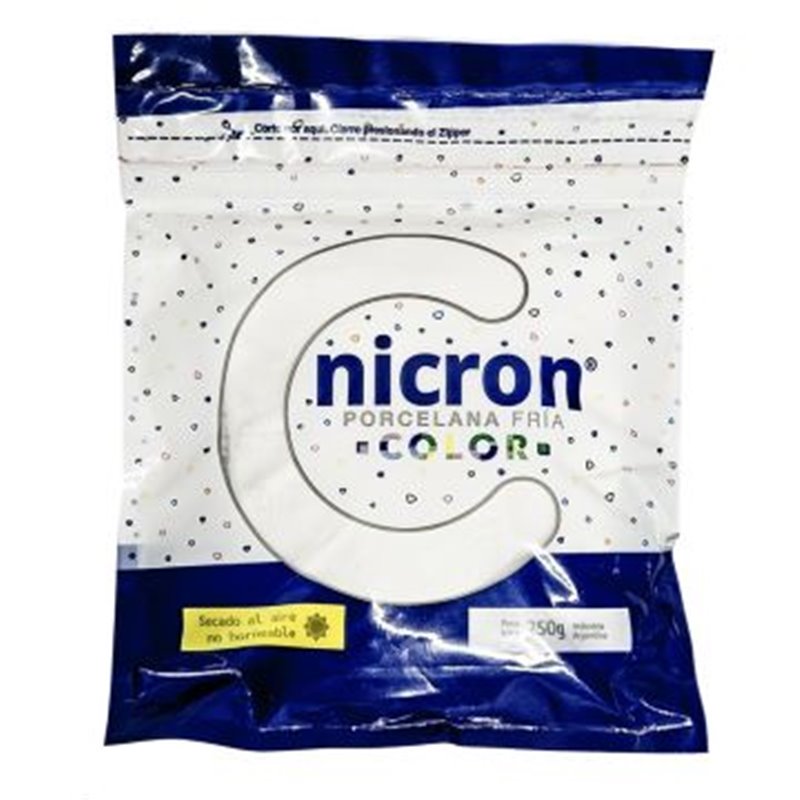 Porcelana Fría Nicron Tradicional blanco 250 gr. Artesanías Montejo