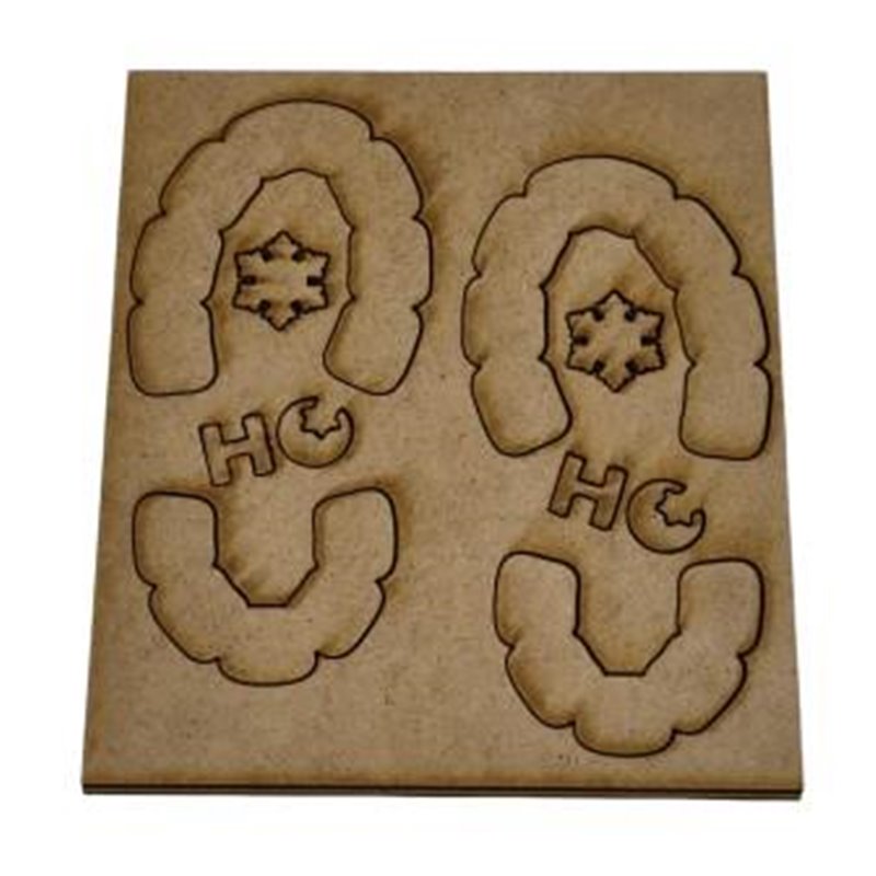 Puzzle DM Huella de Santa Claus . Marca Cortando Trazos